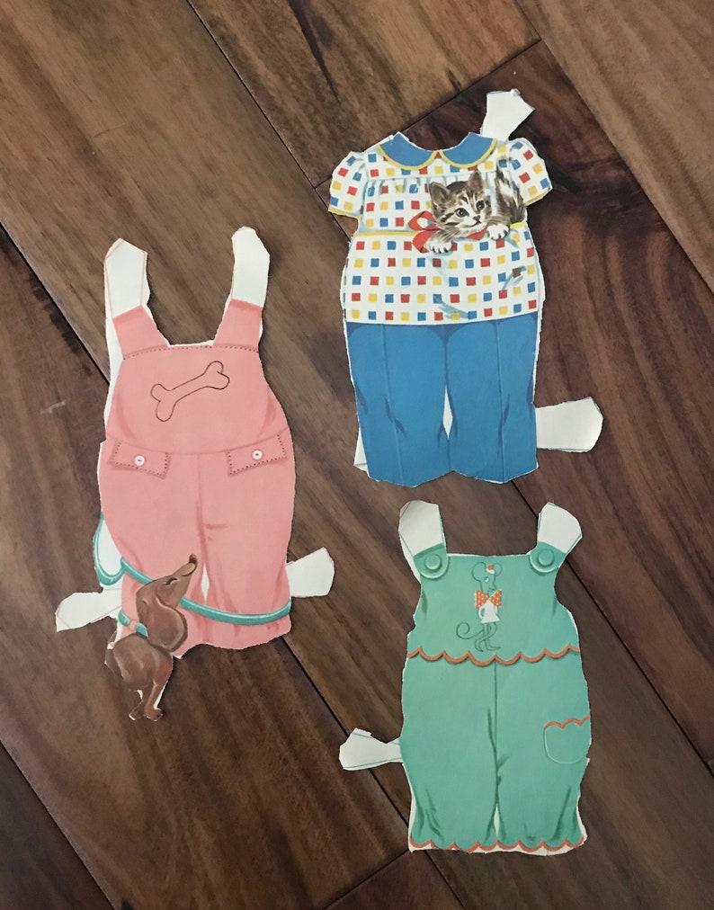 Bunny Lou Paper Doll set with real hair and 32 Outfits | Etsy