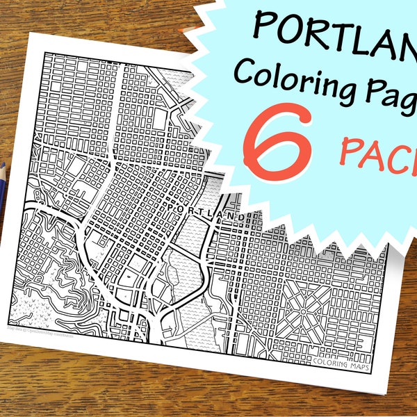 Oregon Coloring Pages - Etsy