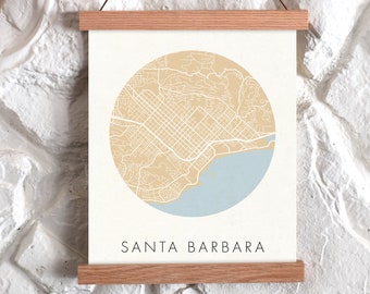 Santa Barbara Map | Etsy