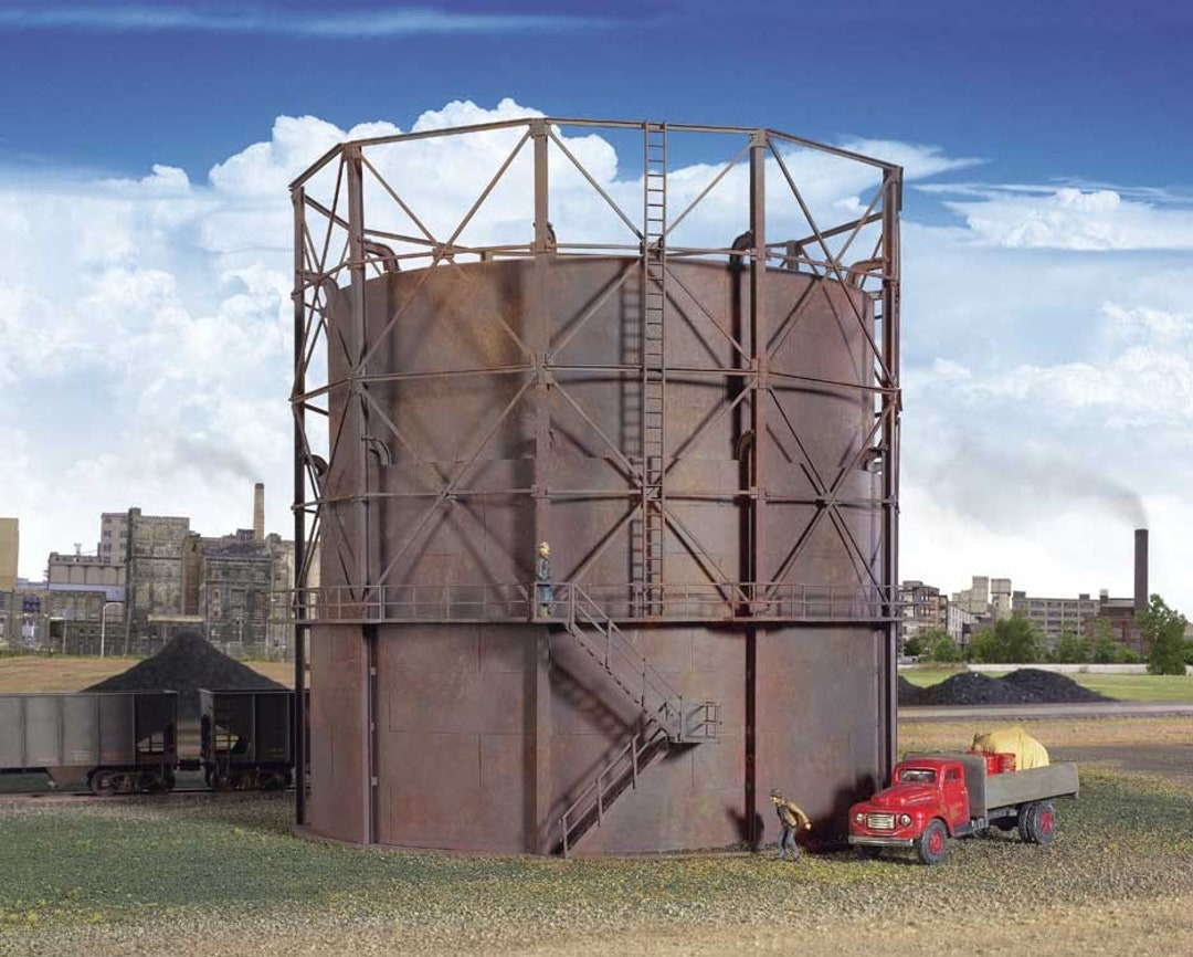 Walthers Cornerstone 1/87 HO Scale Coal Gas Storage Tank, Easy-to-build ...