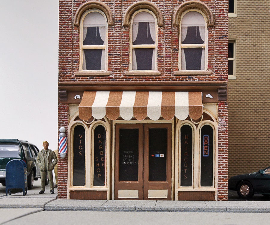 Walthers Cornerstone 1/87 HO Scale Vic's Barber Shop Brick - Etsy Canada