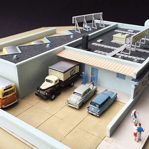 Lunde Studios 1/160 N Scale SNAILWAYS BUS DEPOT Mid-20th Century ...