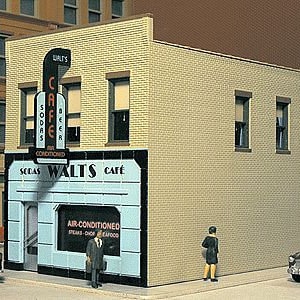 City Classic 115 1/87 HO Scale 1930's Main Street Cafe, Storefronts W ...