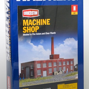 Walthers Cornerstone 1/160 N Scale MACHINE SHOP Railroad Terminal ...