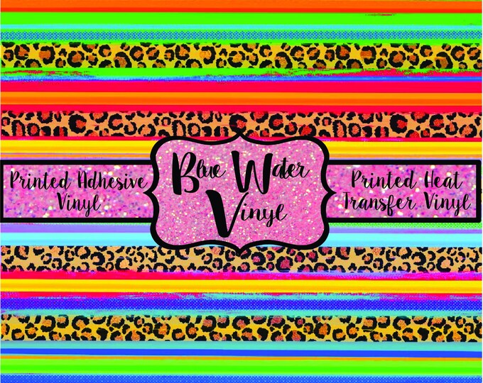 Serape Heat Transfer Vinyl, Mexican Serape Stripe Pattern HTV Blue ...
