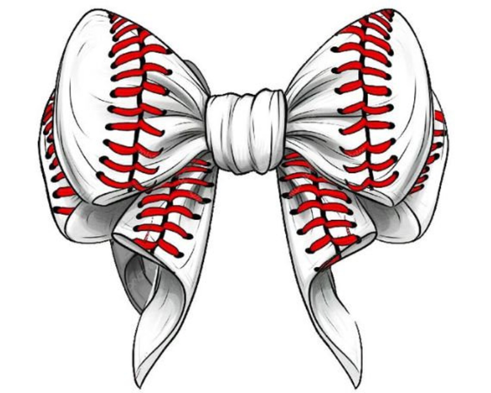 Baseball Bow Transfer, Baseball Bow Heat Transfer, Baseball Bow Heat ...
