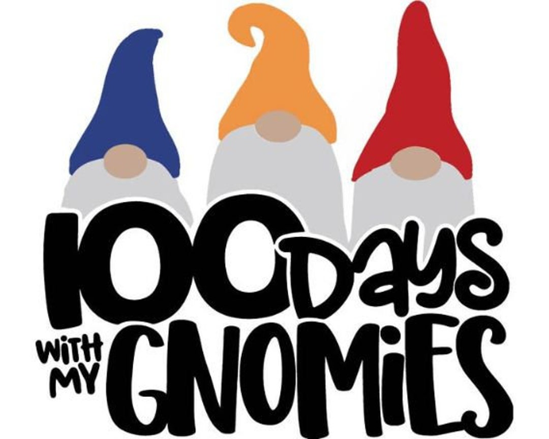 100th Day of School Transfer, 100 Days With My Gnomies Heat Transfer ...