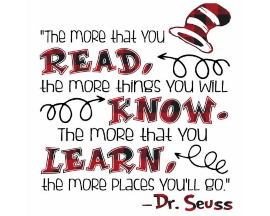 Dr. Seuss Transfer, the More That You Read, Dr. Seuss Heat Transfer, Dr ...