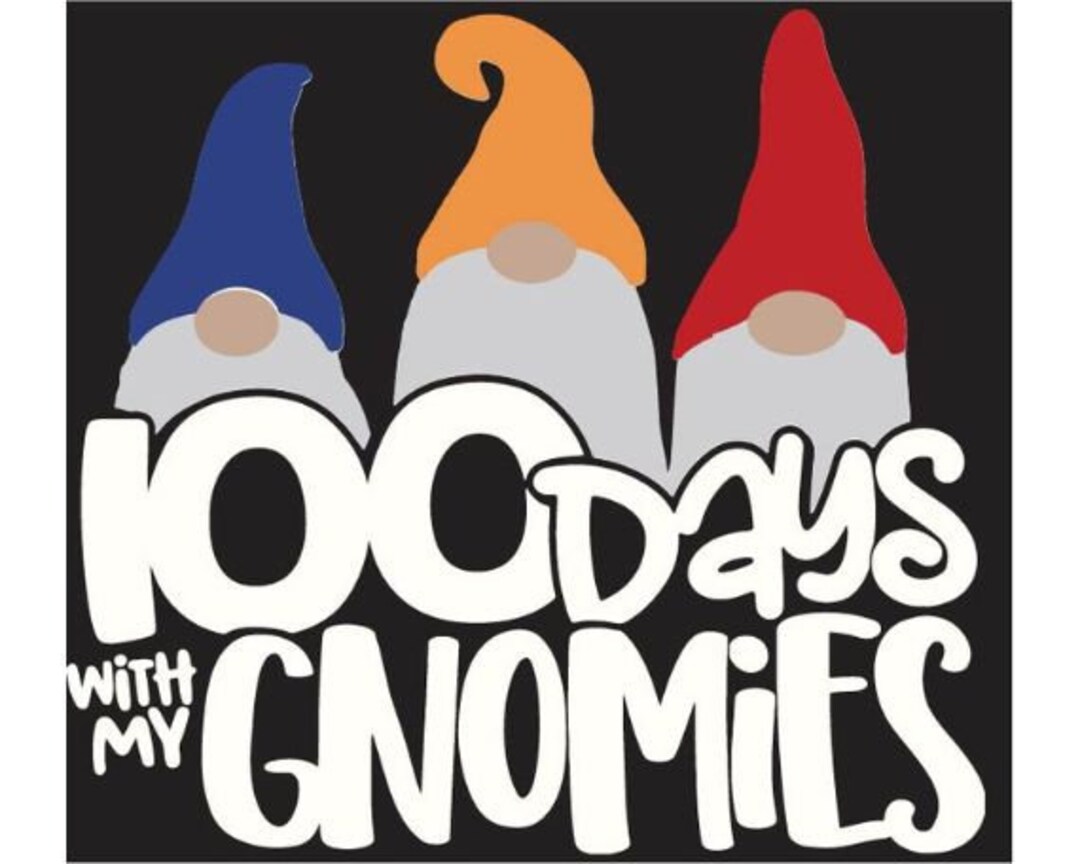100th Day of School Transfer, 100 Days With My Gnomies Heat Transfer ...