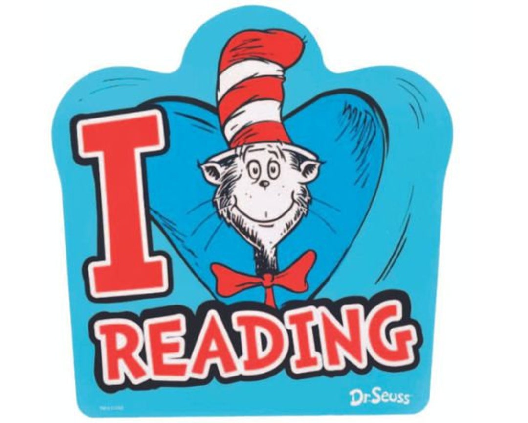 Dr. Seuss Transfer, I Love Reading, Dr. Seuss Heat Transfer, Dr. Seuss ...