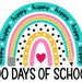 100th Day of School Transfer, 100 Days of School Rainbow Heat Transfer ...