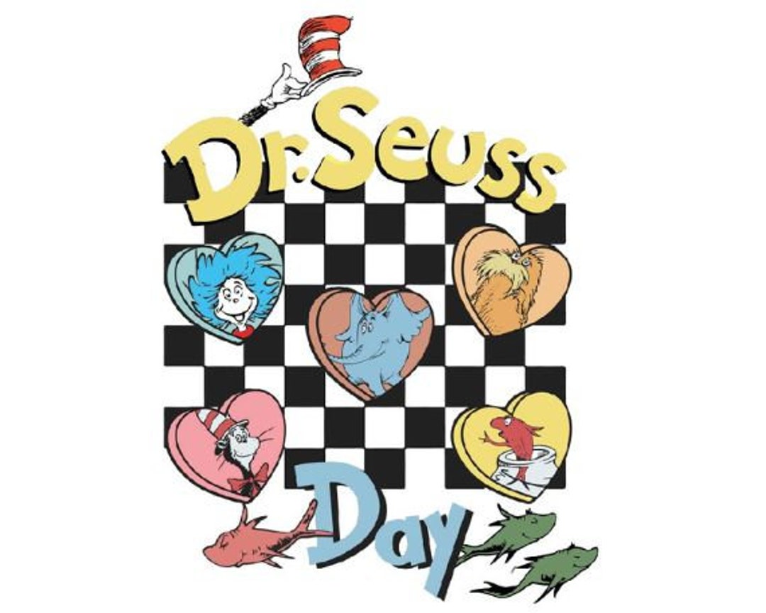 Dr. Seuss Day Transfer, Dr. Seuss Day With Characters, Dr. Seuss Heat ...