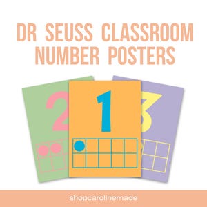 Dr. Seuss Classroom Poster Pack: Alphabet, Numbers, Library (digital ...
