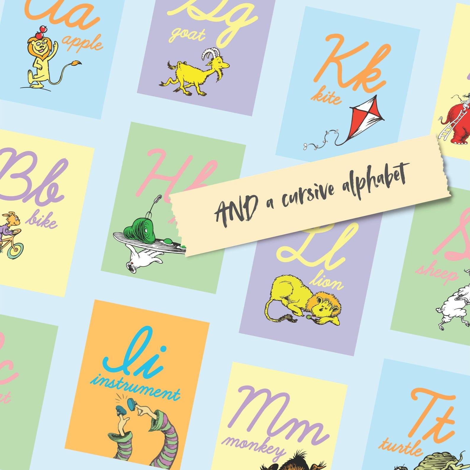 Dr. Seuss Classroom Bundle: Alphabet, Numbers, Library Poster, ABC ...