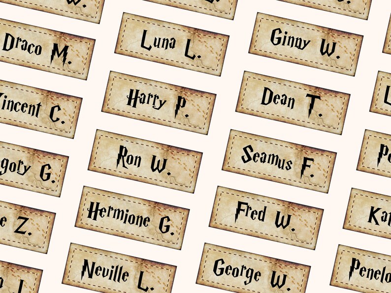 Harry Potter Marauders Map Classroom Desk Name Tags - Etsy