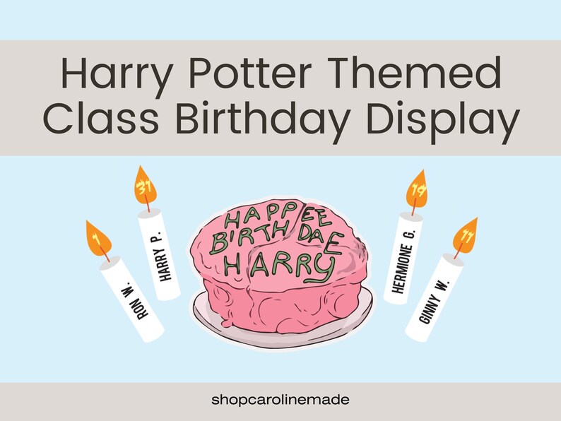 Harry Potter Classroom Birthday Display Happee Birthdae Harry Birthday ...