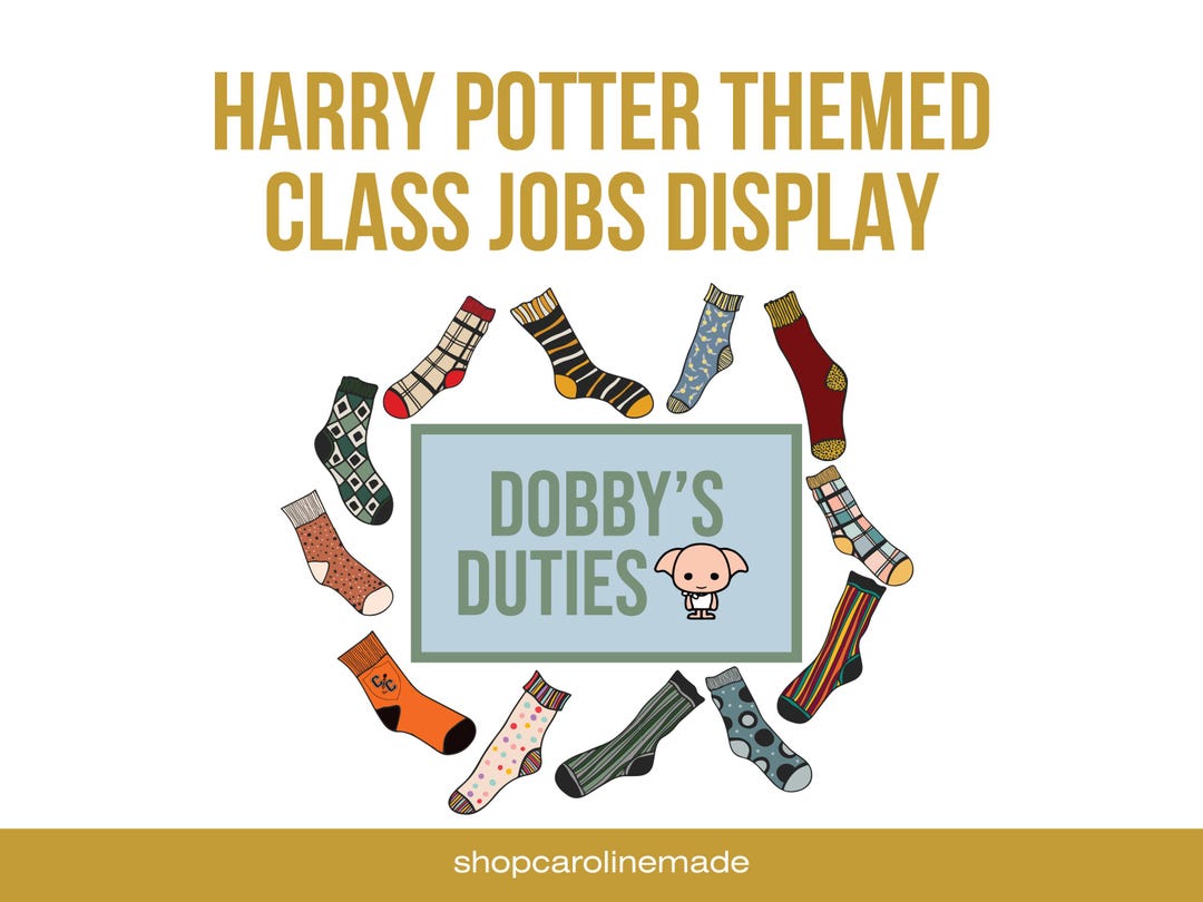 Harry Potter Themed Class Jobs Display | Dobby's Duties | Bulletin Board or Wall Display - Etsy