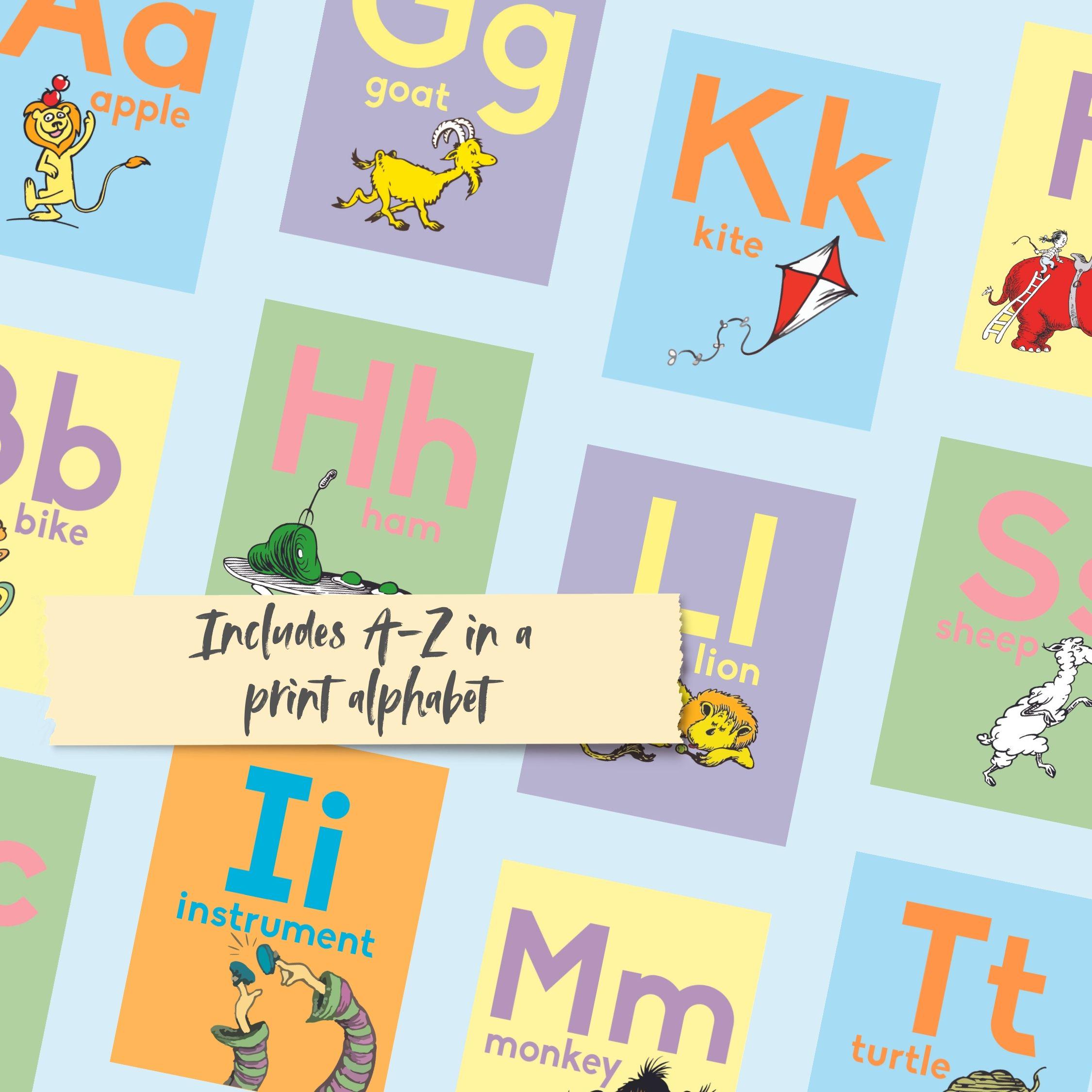 Dr. Seuss Classroom Bundle: Alphabet, Numbers, Library Poster, ABC ...