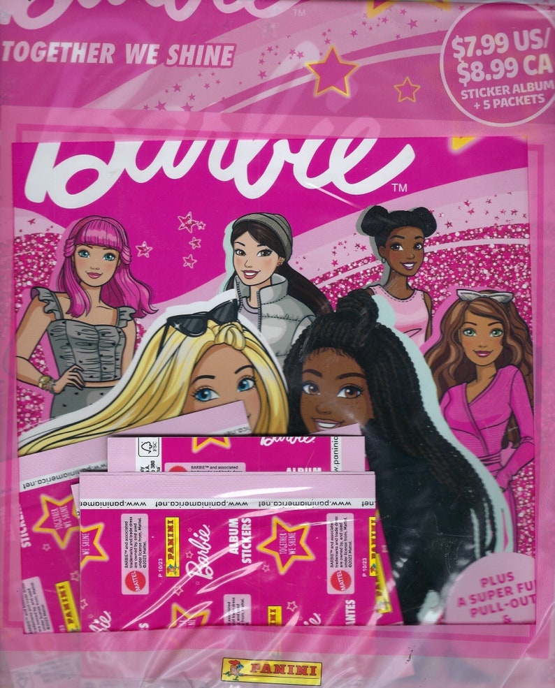 Panini Barbie Sticker Album and Collection 5 Sticker Packs - Etsy
