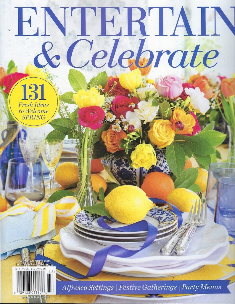Entertain & Celebrate Magazine 161 Fresh Ideas for Spring 2024 - Etsy