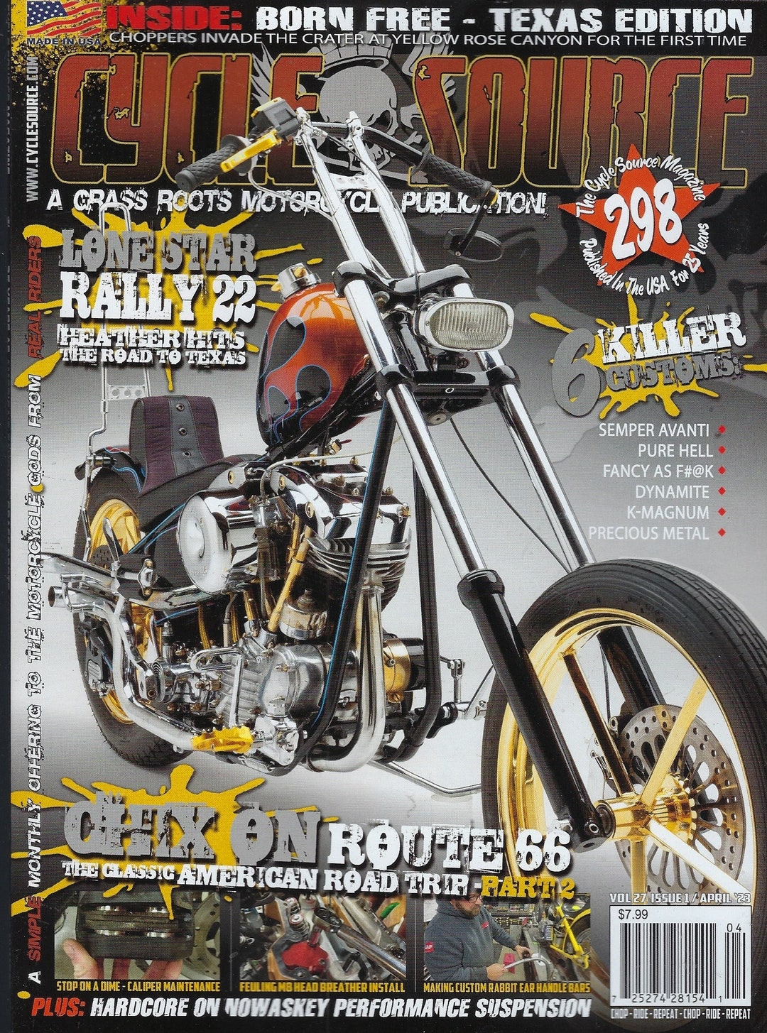 Cycle Source Magazine Lone Star Rally 22 Issue 298 2023 - Etsy