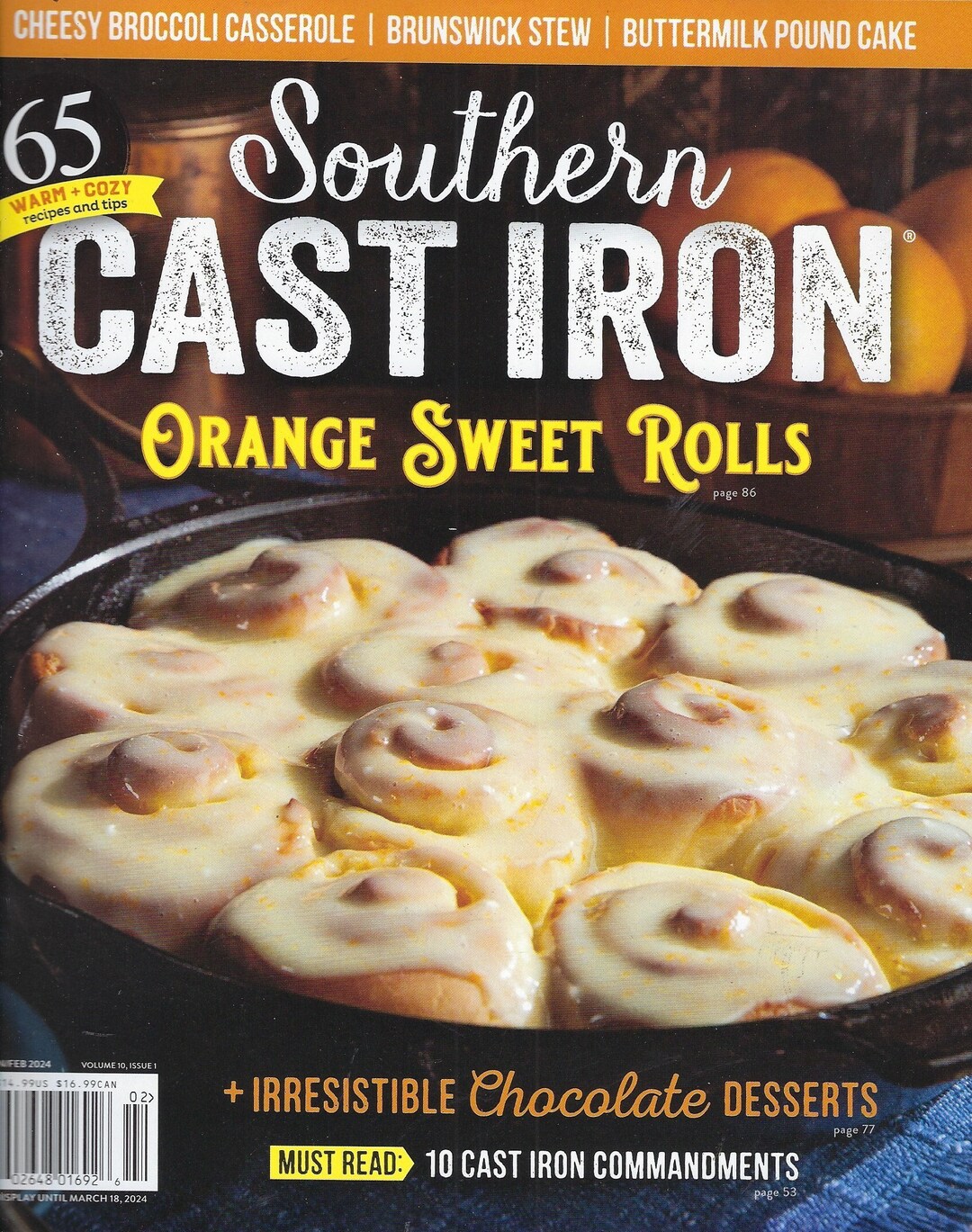 Southern Cast Iron Magazine ( Orange Sweet Rolls ) February 2024 - Etsy
