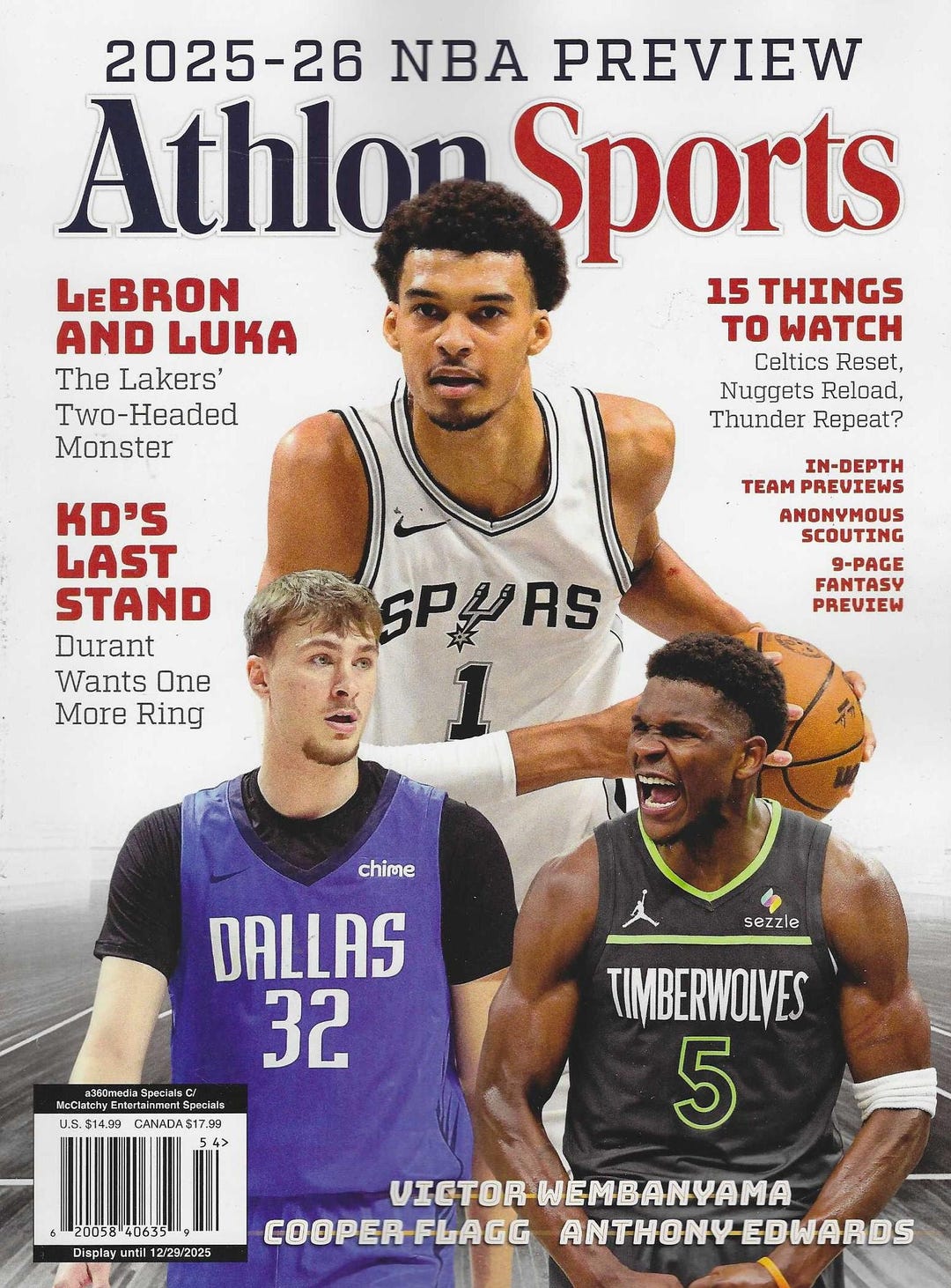 Athlon Sport's 2025 -26 NBA Preview Cooper Flagg Cover - Etsy
