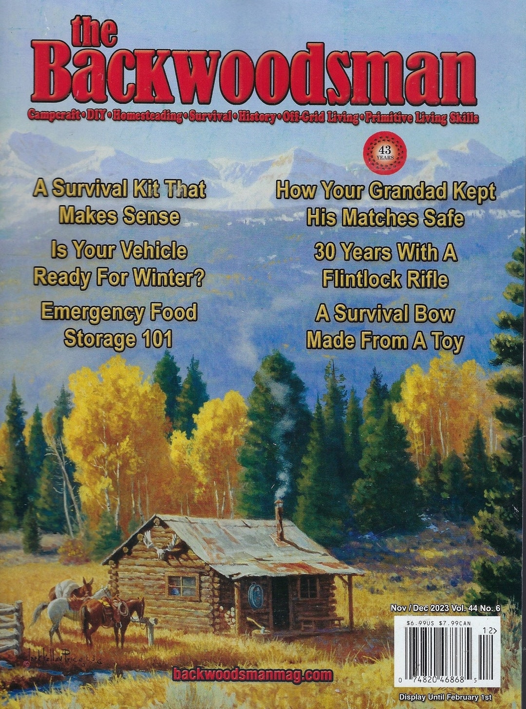 The Backwoodsman Magazine November December 2023 - Etsy