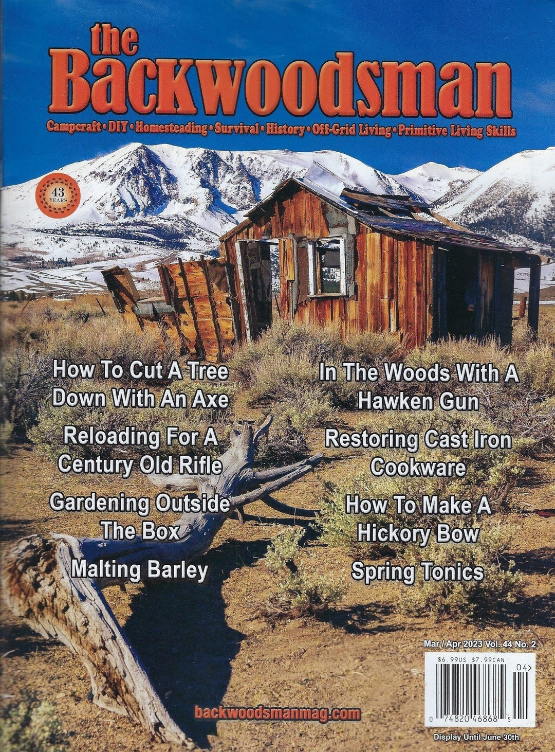 The Backwoodsman Magazine March April 2023 - Etsy