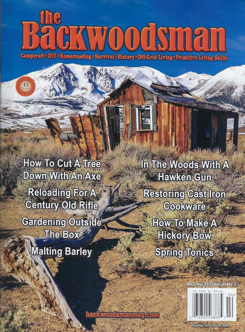 The Backwoodsman Magazine March April 2023 - Etsy