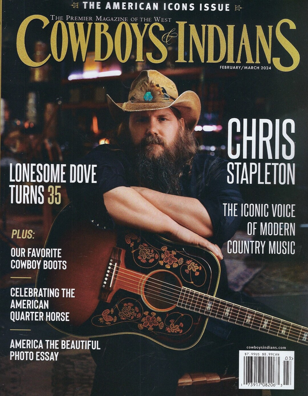 Cowboys & Indians Magazine Chris Stapleton February March 2024 - Etsy