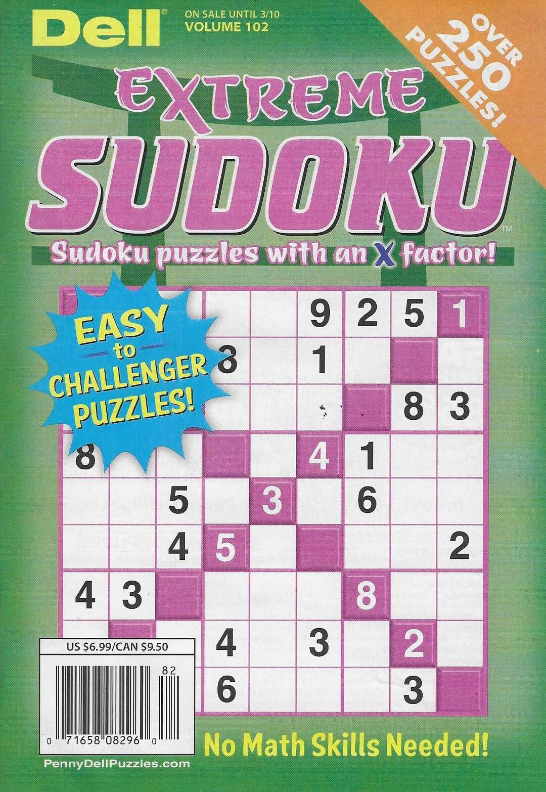Dell Original Extreme Sudoku Puzzles Vo,ume 102 2026 Digest Size - Etsy ...