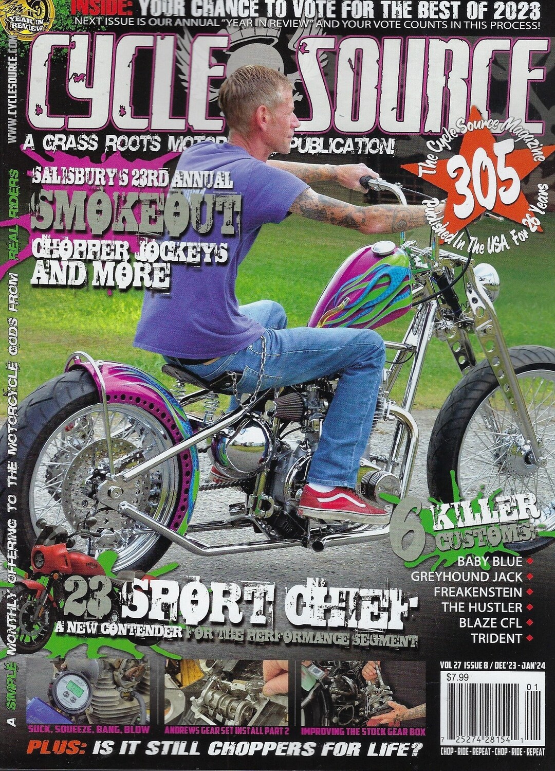 Cycle Source Magazine (smoke Out ) Issue 305 January 2024 - Etsy