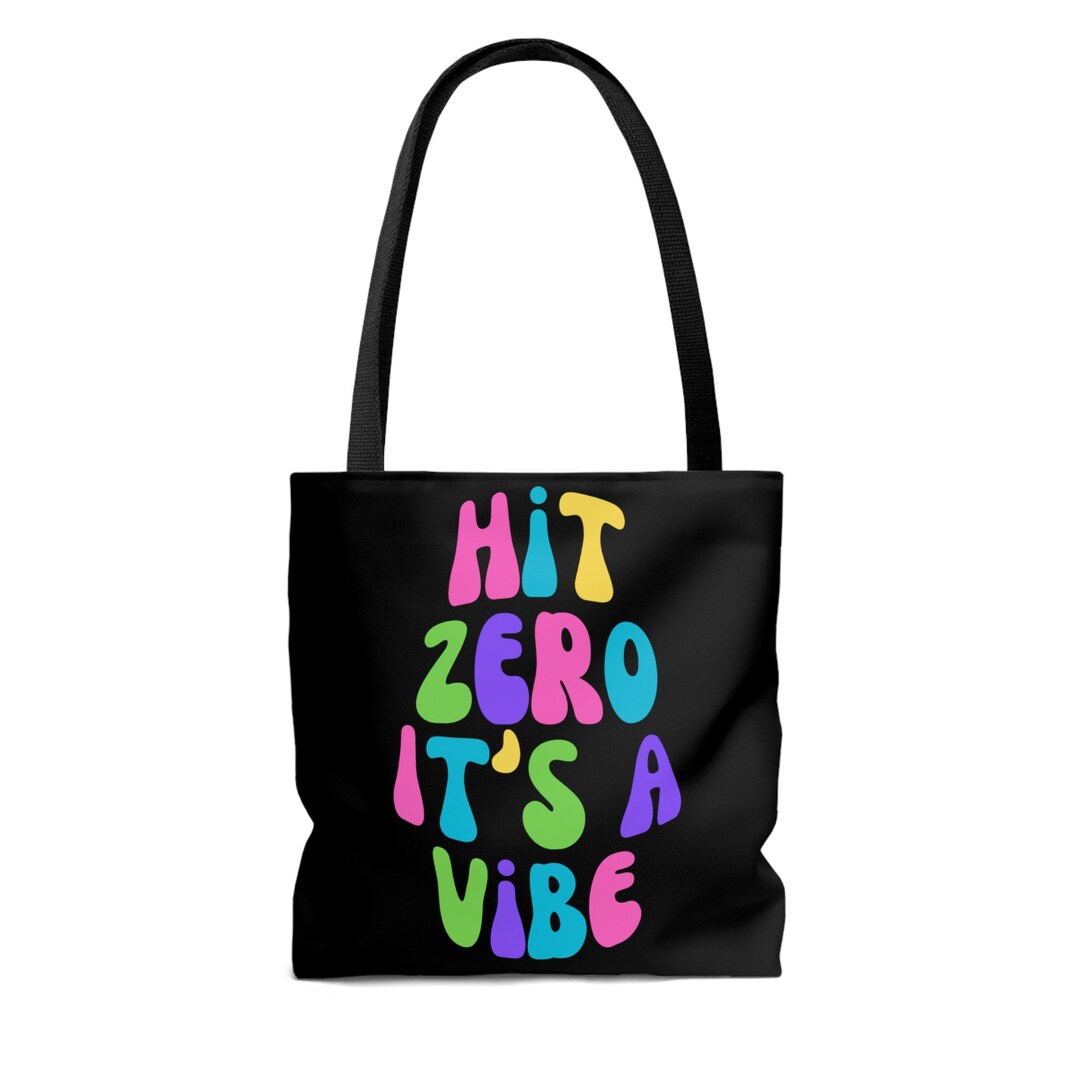 Tote Bag Hit Zero It's A Vibe Black Tote Bag, Cheer Bag for Comp Day ...