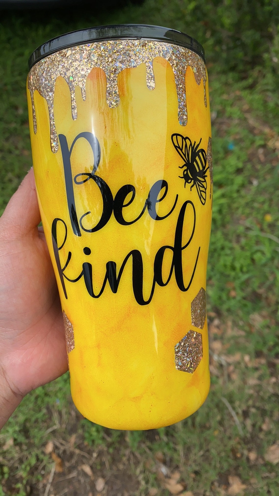 Honey Comb Queen Bee Tumbler Queen Customizable Tumbler Bumble | Etsy
