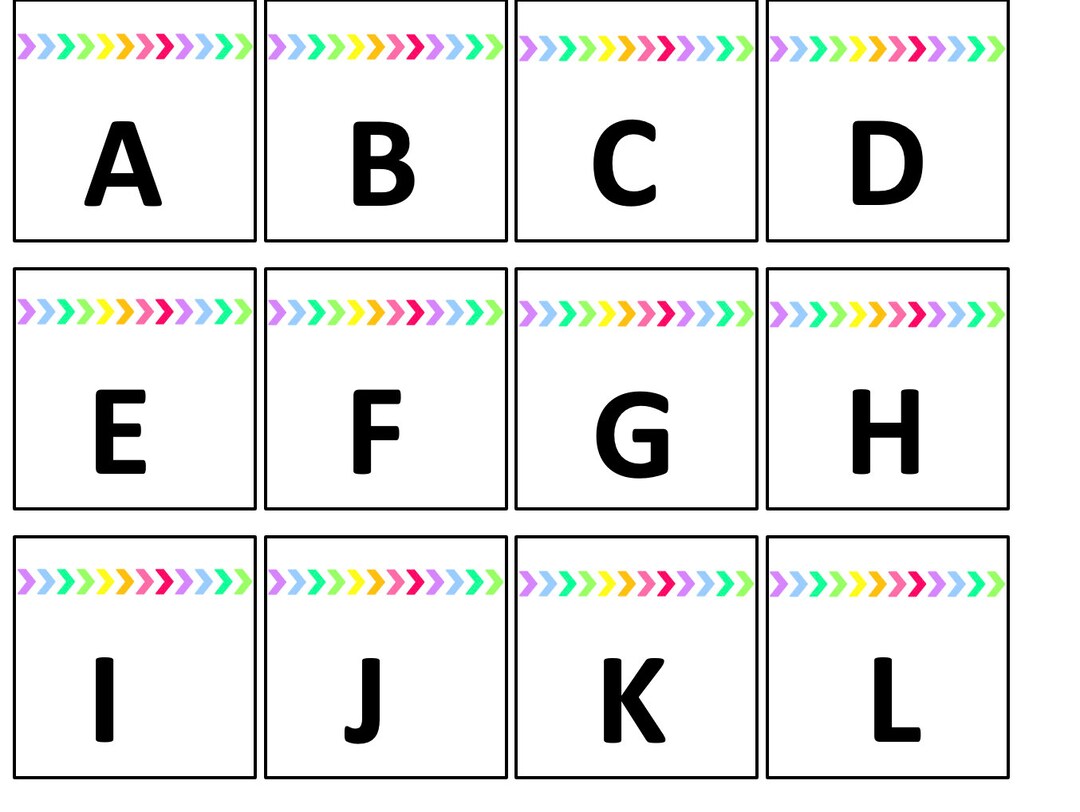 Editable Rainbow Chevron Small Book Bin Labels (white) - Etsy