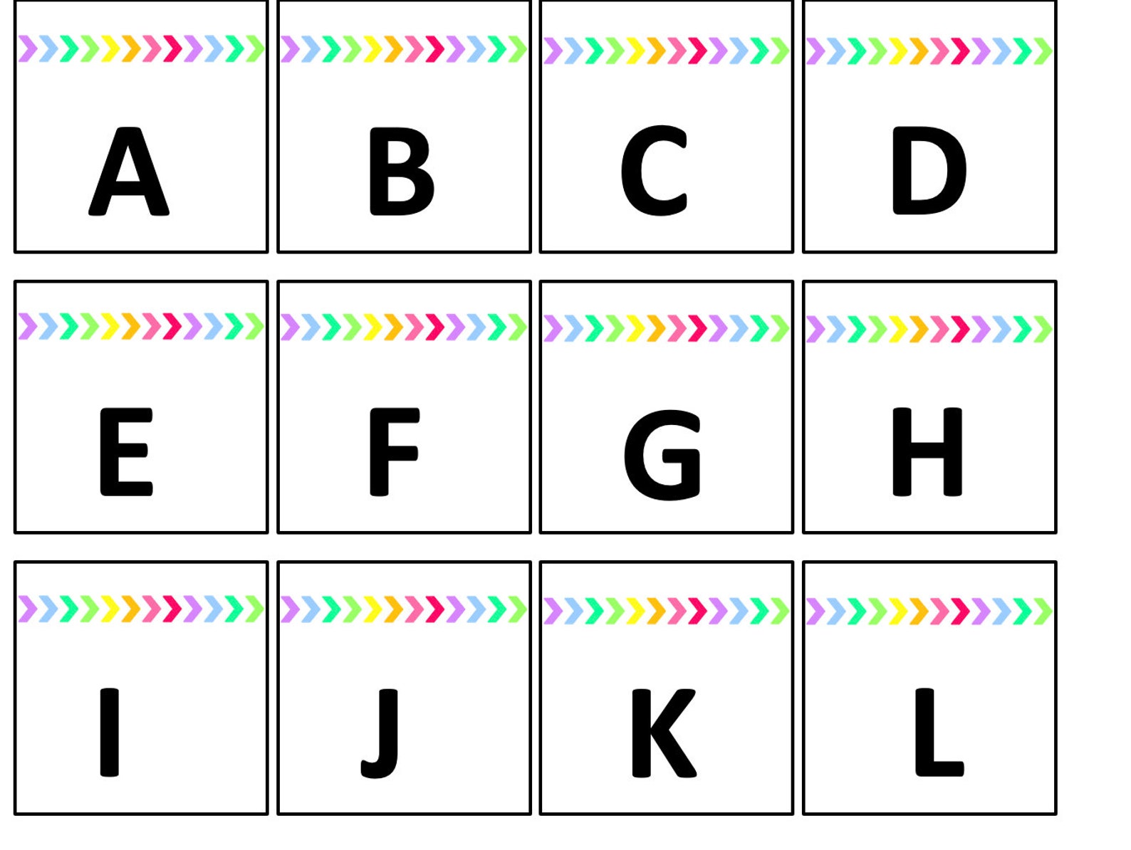 Editable Rainbow Chevron Small Book Bin Labels (white) - Etsy