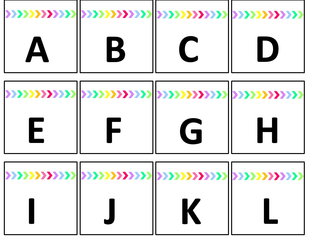 Editable Rainbow Chevron Small Book Bin Labels (white) - Etsy
