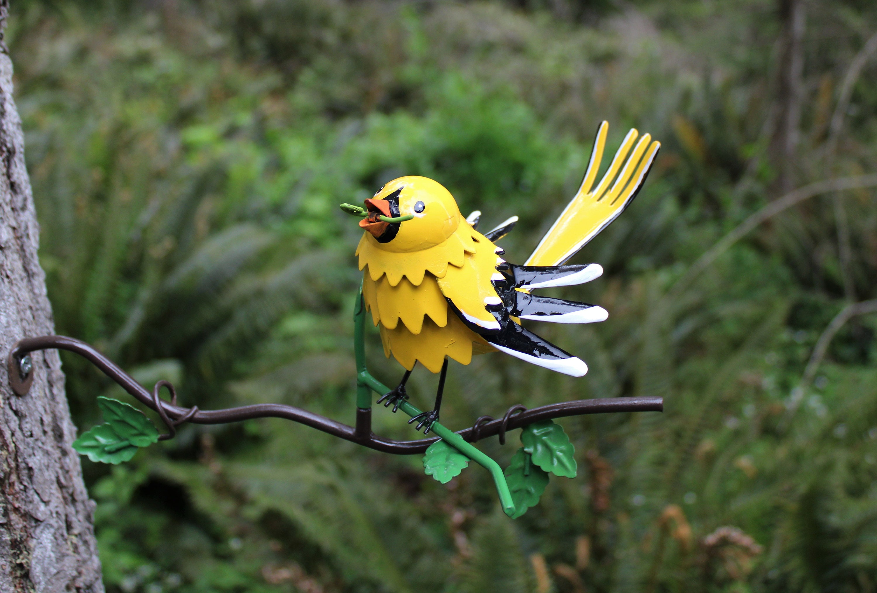 Gold Finch on Branch Garden Home Decor Wild Bird Art Gift - Etsy