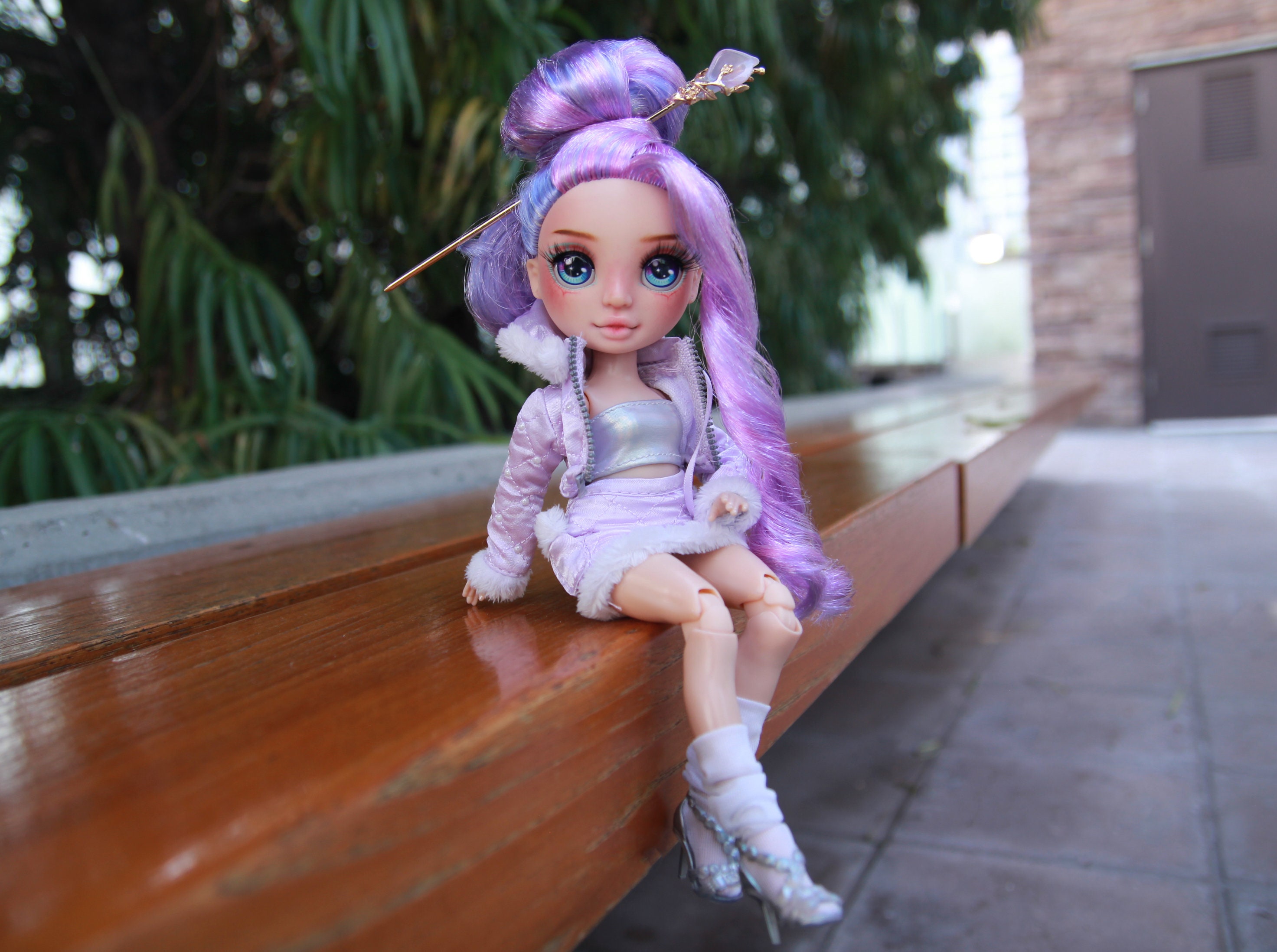 OOAK Rainbow High Violet Willow Winter Break Doll Repaint Custom Purple ...