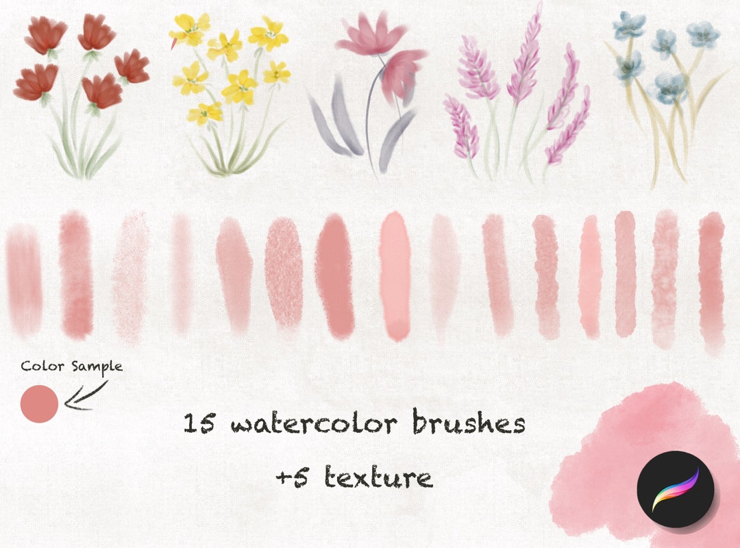 Watercolor Brushes for Procreate, Brushes for Ipad, Brush Set, Paper ...