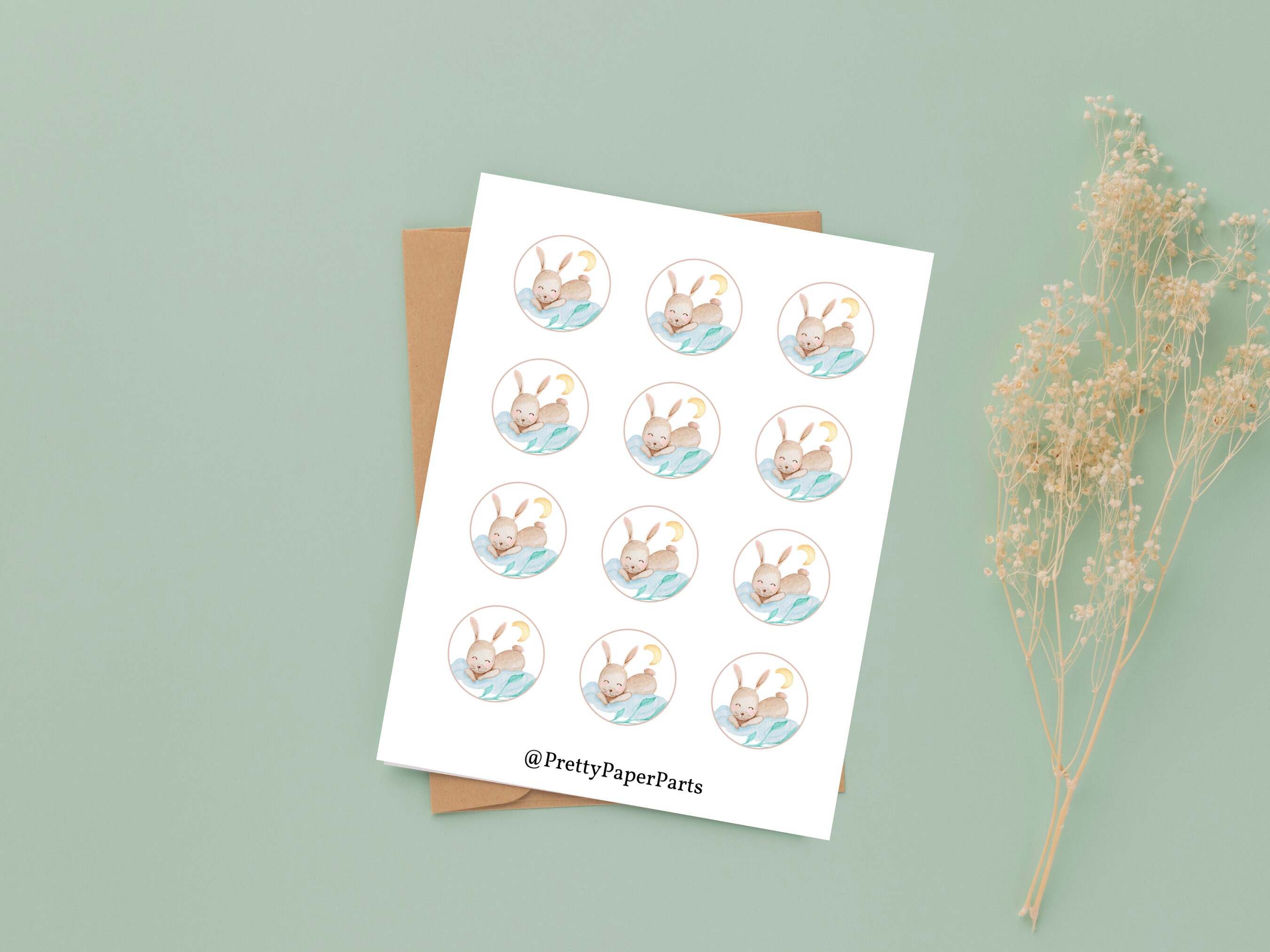 Printable Bunny Cupcake Toppers, Printable Decor, Instant Download ...