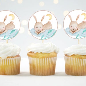 Printable Bunny Cupcake Toppers, Printable Decor, Instant Download ...
