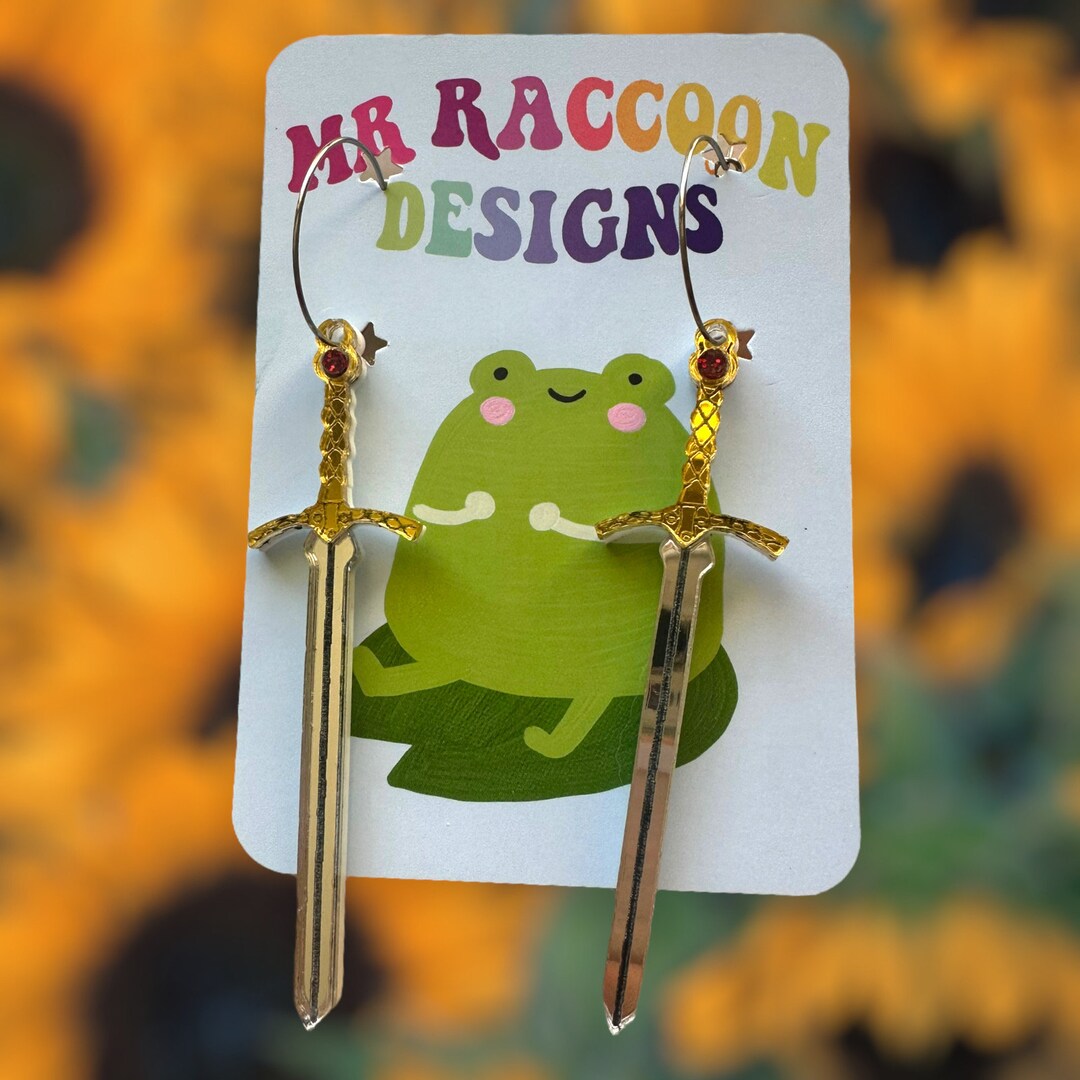 Bookish Book Sword Goldryn ACOTAR TOG Aelin Feyre Acrylic Earrings - Etsy