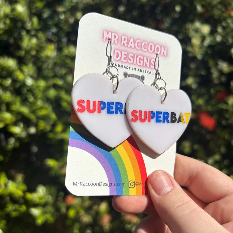 Superbat Fanfic Silly Memey Funny Acrylic Earrings - Etsy