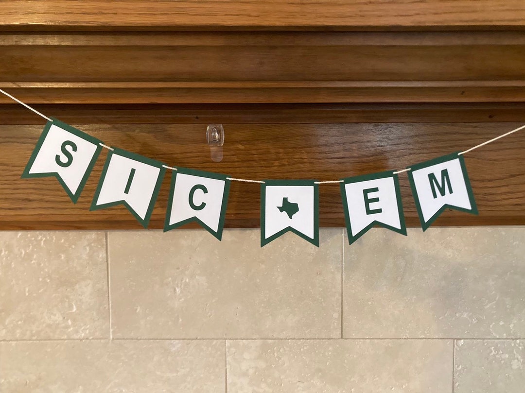 Mini Paper Garland | Sic Em | Baylor Spirit | College Football | Baylor ...