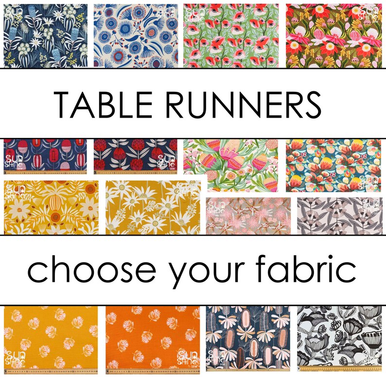 Table Runner CHOOSE YOUR FABRIC Multiple Size Options - Etsy