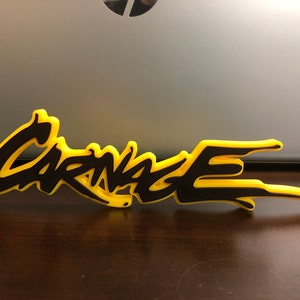 Carnage Logo/shelf Display - Etsy