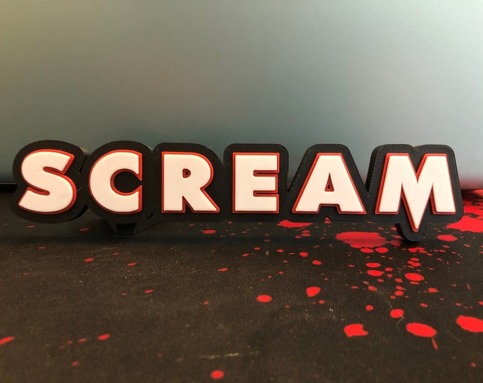 Bloody Stab Sign / Scream Logo / Bookcase Display / Shelf Display - Etsy