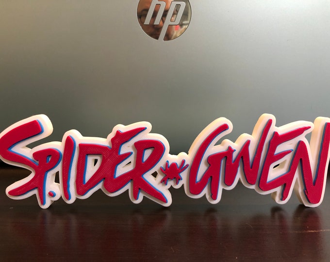 Spider Gwen Logo Shelf Display Etsy